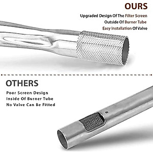 QuliMetal 60040 Grill Burner and 7644 Cooking Grates for Weber Q100, Q120, Q140, Q1000, Q1200, Q1400 Series Gas Grills