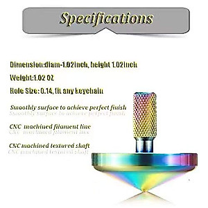ShowDoo Colorful Metal Spinning Top，Stainless Steel Toys，EDC Desk Toys for Office for Adults and Kids，Unique Gift