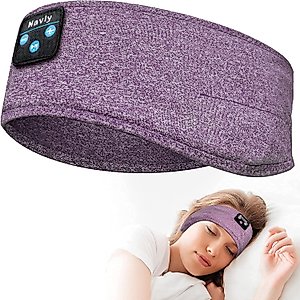 Navly Sleep Headphones, 10Hrs Sports Headband with Soft Cozy Earbuds Comfortable, Headphones Headband with Ultra-Thin HD Stereo Speakers Perfect for Workout,Running,Yoga,Travel
