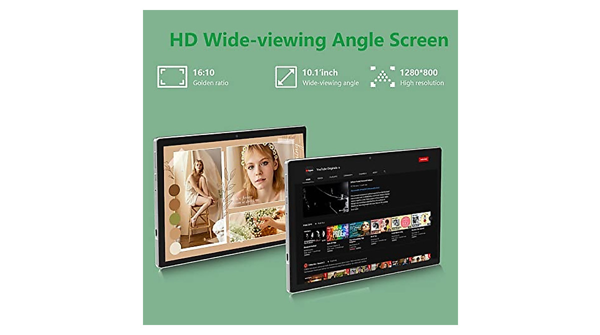 2023 10-inch 2-in-1 Android Tablet with Keyboard & HD Display