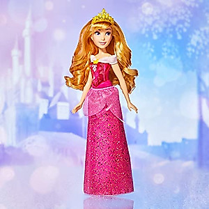 Disney Princess Royal Shimmer Aurora Doll, Fashion Doll with Skirt and Accessories, Toy for Kids Ages 3 and Up, Pink