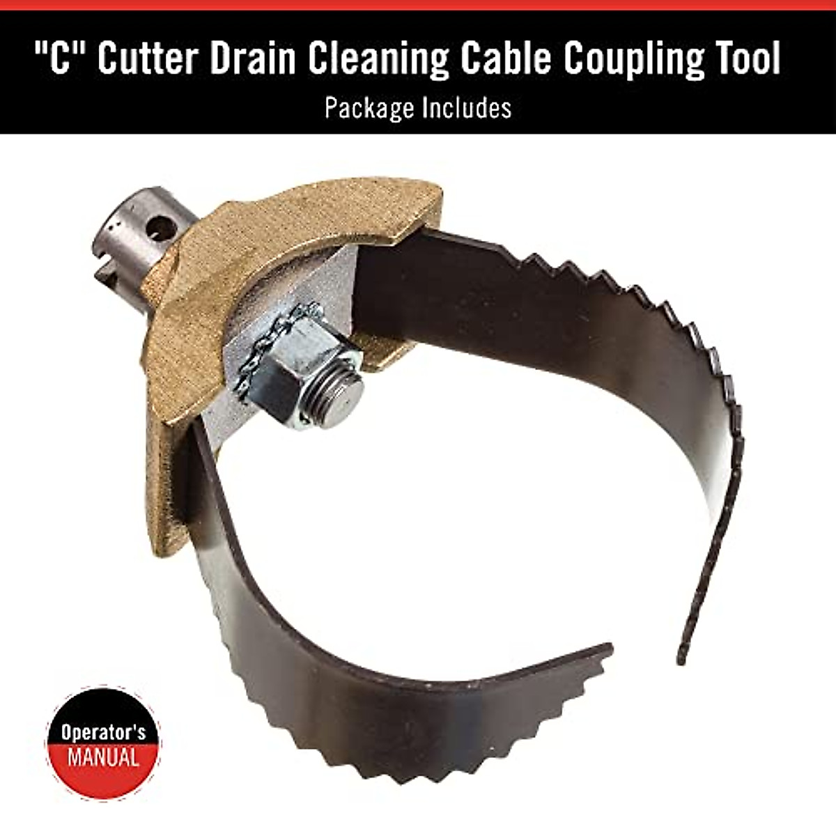 RIDGID 52822 Model T-232 H-D 3" "C" Cutter Cable Coupling Drain Cleaning Tool