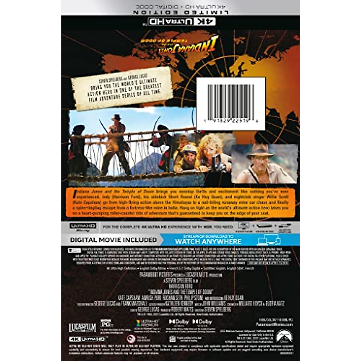 Indiana Jones and the Temple of Doom Limited-Edition Steelbook [4K UHD]