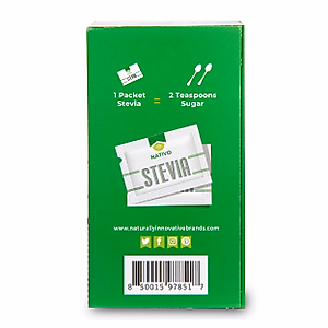 Stevia + Erythritol 1:8 Sweetener - 500 packets | 1 packet = 2 tsp of sugar | Healthier Sugar Substitute - 0 Calories - 0 Glycemic Index - Keto and Paleo - 0 Net Carbs - Non-GMO - NaTivo Wellness