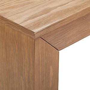 Plank+Beam Modern Rectangular Side Table, Slim Side Table for Living Room, Narrow Nightstand for Small Spaces, Wood End Table for Bedroom, Pecan Wirebrush