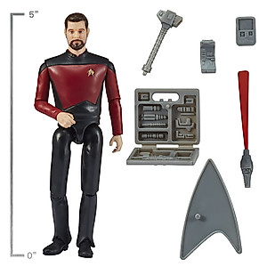 Star Trek Playmates Toys Universe: 5" Commander William Riker “Next Generation Action Figure with Accessories, Multi