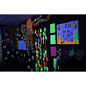 UCreate Neon Art Paper, 5 Assorted Colors, 9" x 12", 20 Sheets