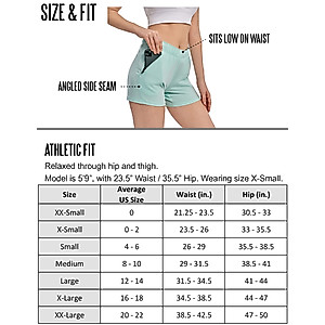 5 Pack: Womens Workout Gym Shorts Casual Lounge Set, Ladies Active Athletic Apparel with Zipper Pockets (Set 3, XX-Large)