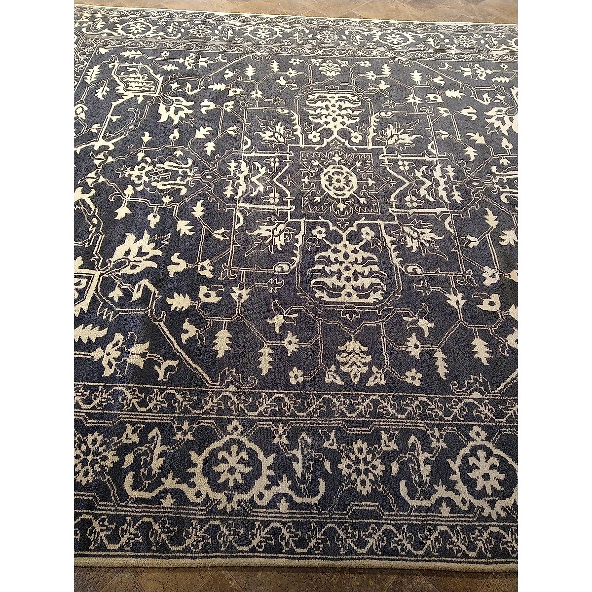 8' x 10' Gray New OUSHAK Rug Handmade Wool Capret#75795