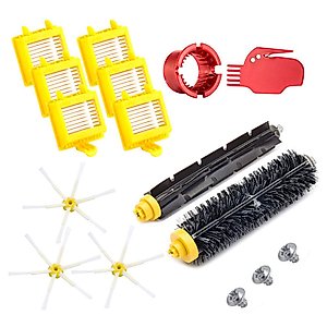 Neutop Upgraded Replacement Parts Accessories Kit Compatible with iRobot Roomba 700 Series 760 761 770 780 790 Robot Vacuum with Flexible Beater and Bristle Brush Hepa Filter Side Brush Cleaning Tool.