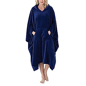 PajamaGram Women's Wearable Throw Bathrobe, Twilight, One size