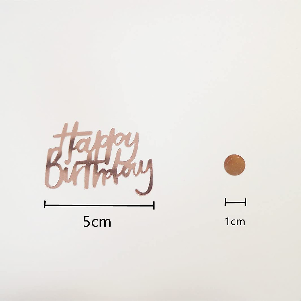 EMAAN Happy Birthday Foil Confetti Rose Gold Birthday Confetti Sequins, Table Sprinkle Dessert Table Decorations Light Up Your Birthday Party (Rose Gold)