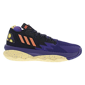 adidas Dame 8 Unisex Shoes Size 16, Color: Purple/Yellow,17.5 Women/16 Men
