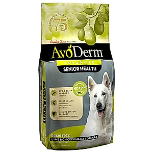 AvoDerm Natural Advanced Senior Health Grain Free Lamb Formula Dry Dog Food 4 lb