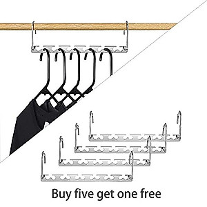 Amikadom #333ZZj Magic Stacking Wardrobe Hanger Multifunctional Folding Metal Drying Rack to Save and Organize Closet Space