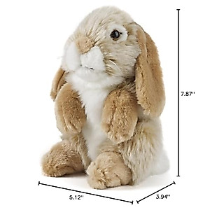 Living Nature Brown Sitting Lop Eared Rabbit Stuffed Animal | Fluffy Rabbit Animal | Soft Toy for Kids | 7 inches