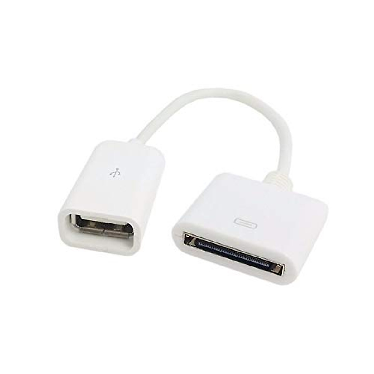 ShineBear Black & White Dock 30pin Female to USB 2.0 Female Data Charge Cable 10cm - (Cable Length: 10cm, Color: Black)
