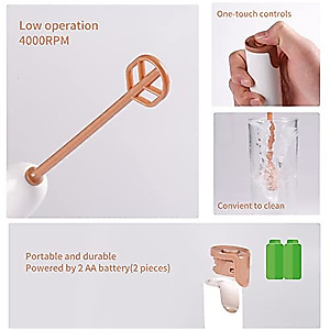 DOOBAANN Handheld Electric Baby Formula Mixer,Handheld Drink Mixer (White)