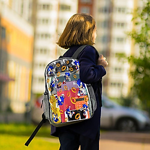 Jpsxnwv Clear Backpack for Girls Boys, Cartoon Heavy Duty Large Bookbag for School, Transparent See Through Bag for Kids Women for College Work Travel