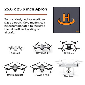 VCUTECH Drone Landing Pad Weighted 25 inch(65cm) for DJI Mini 3 Pro Accessories, Mavic 3, Mavic Air 2/2S, DJI Mini 2 Accessories, DJI FPV Drone, DJI Avata Fly More Kit Drone Accessories (Black)