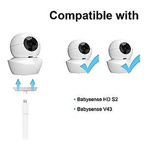 AOZTSUN Baby Monitor Mount Compatible with Babysense HD S2/ V43 Baby Monitor and Other Baby Monitor with 1/4 Threaded Hole 15.7 inches Flexible Clip Clamp Mount Long Gooseneck Arm