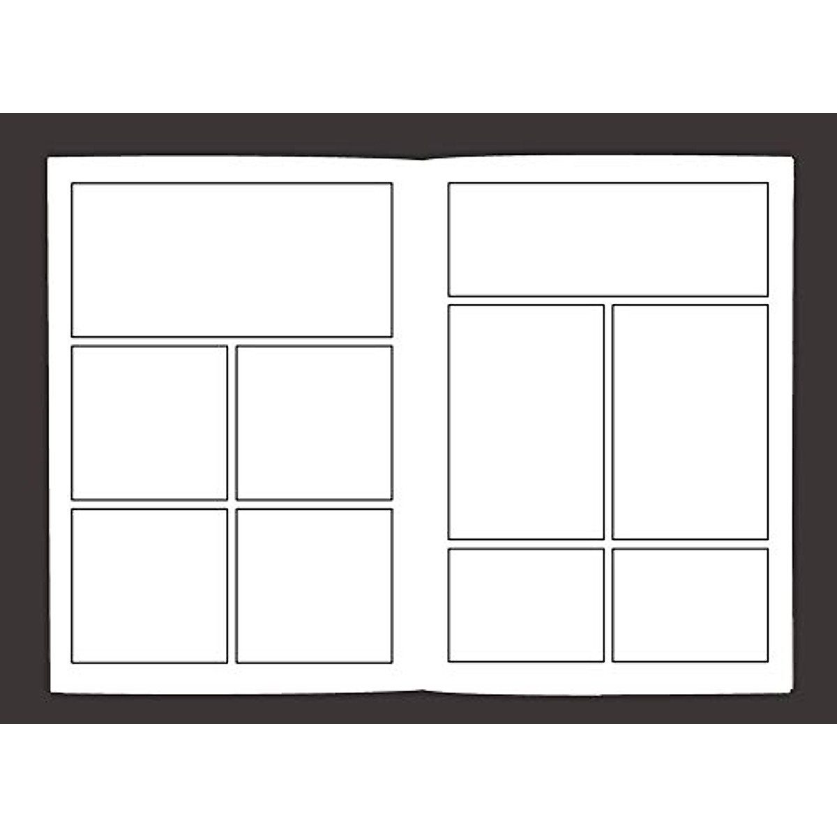 Blank Comic Book: Variety of Templates, 2-9 panel layouts, draw your own Comics
