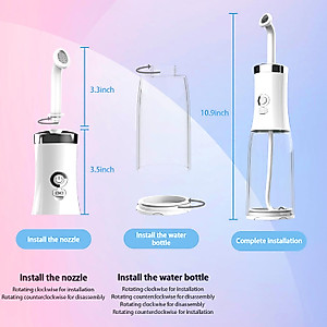 Electric Portable Bidet, LLest Rechargeable Handheld Travel Bidet, 4 Pressure Options Toilet Bidet Sprayer with Travel Bag for Personal Cleaning, Essentials for Postpartum/Perineal/Hemorroid Care