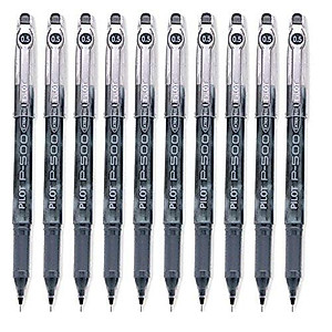 Pilot Precise P-500 Gel Rolling Ball Pen, Extra Fine 10 Pens (Black)