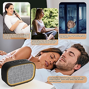 White Noise Sleeping Machine /Professional Alpha Brainwave Musics for Baby &Pregnant Woman&Adults, with Warm Color Night Light ,10 Professional Sounds & Auto-Off Timer. (White, Small), White,black