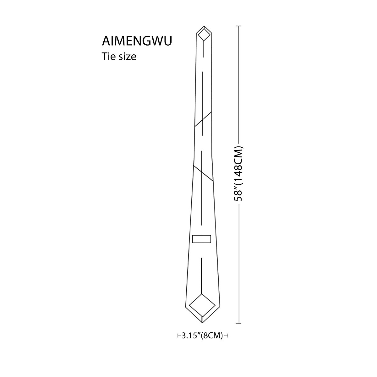 DecTwig Men's Ties Solid Color Formal Neckties 3.15" (8CM) Red Ties For Men