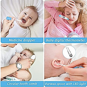 Baby Grooming Kit, Infant Safety Care Set with Hair Brush Comb Nail Clipper Nasal Aspirator Ear Cleaner,Baby Essentials Kit for Newborn Girls Boys