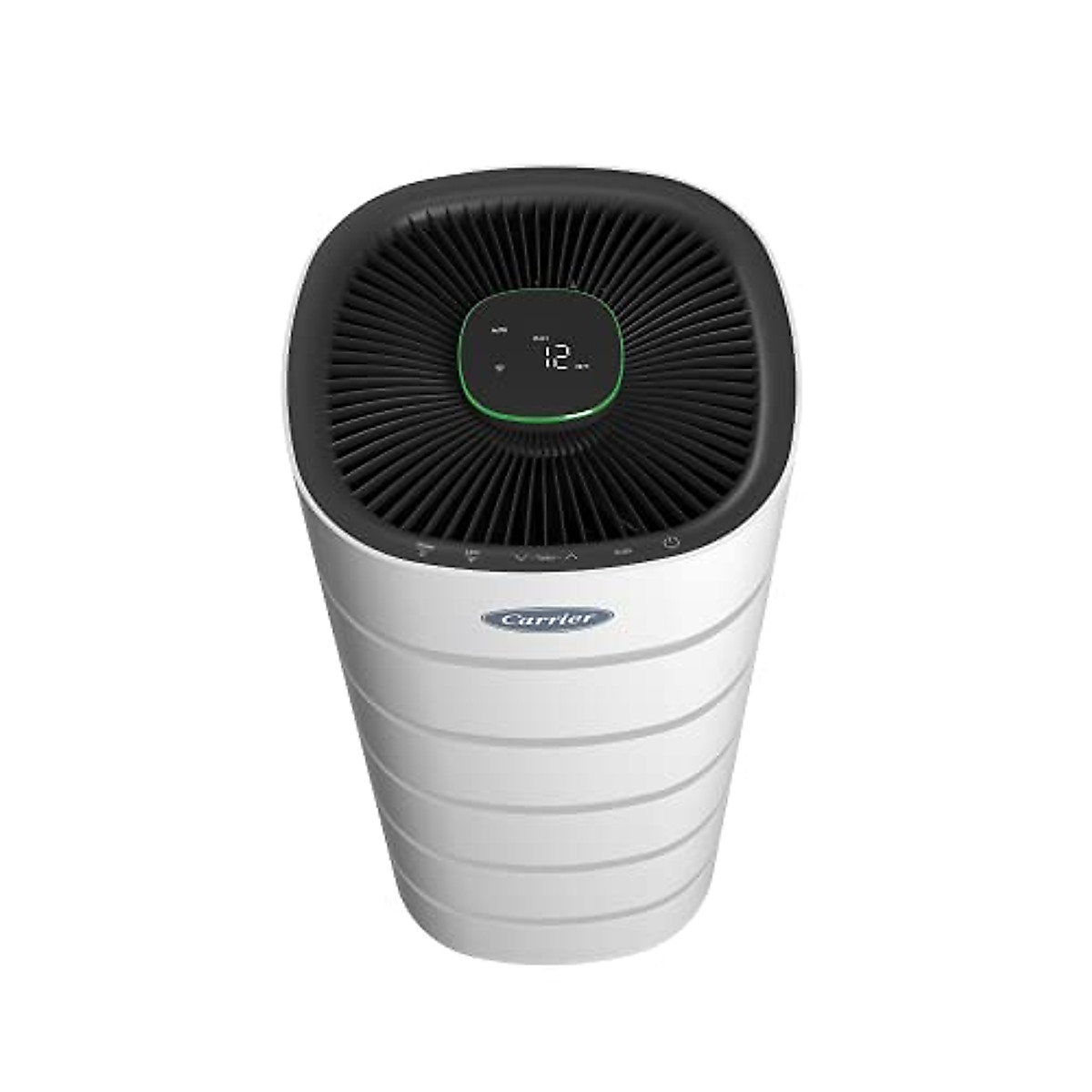 Carrier Smart Air Purifier Includes HEPA Filter and Air Quality Sensor, AHAM Verified for Rooms up to 560 Sq. Ft. with 360 Degree Filtration, White, 31.5 Inches (RMAP-SXL)