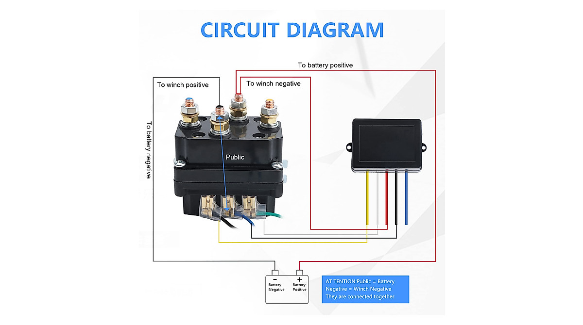 MaySpare 250A Winch Solenoid Relay with Wireless Remote 12V