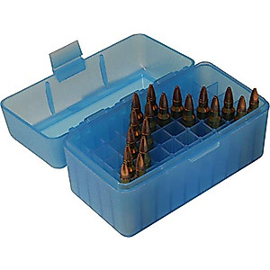 MTM 50 Round Rifle Ammo Box 17, 204, 223, 5.56x45, 6x47