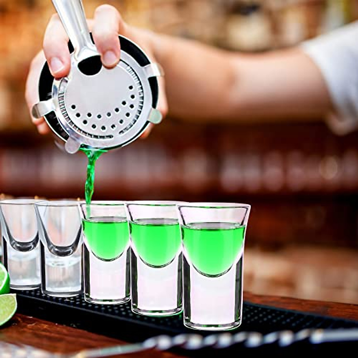 Ioffersuper 36-Pack Shot Glasses Set, 10Ml/0.338 Oz Mini Shot Glasses with Heavy-Duty Base, Mini Wine Glasses, Thickness Glass