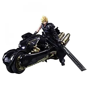 Square Enix-Final Fantasy VII Advent Children Play Arts -Kai- Cloud Strife & Fenrir