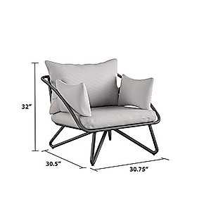 Novogratz 88061CWGE Poolside Gossip Collection, Teddi Outdoor, 2-Piece, Charcoal Patio-Lounge-Chairs