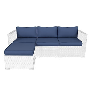 UDPATIO Outdoor Cushions for Patio Furniture, 7-Piece Replacement Cushions, Patio Cushions Outdoor Sectional Cushions Outdoor Couch Cushions for 4-seat Patio Conversation Sets (Navy Blue)
