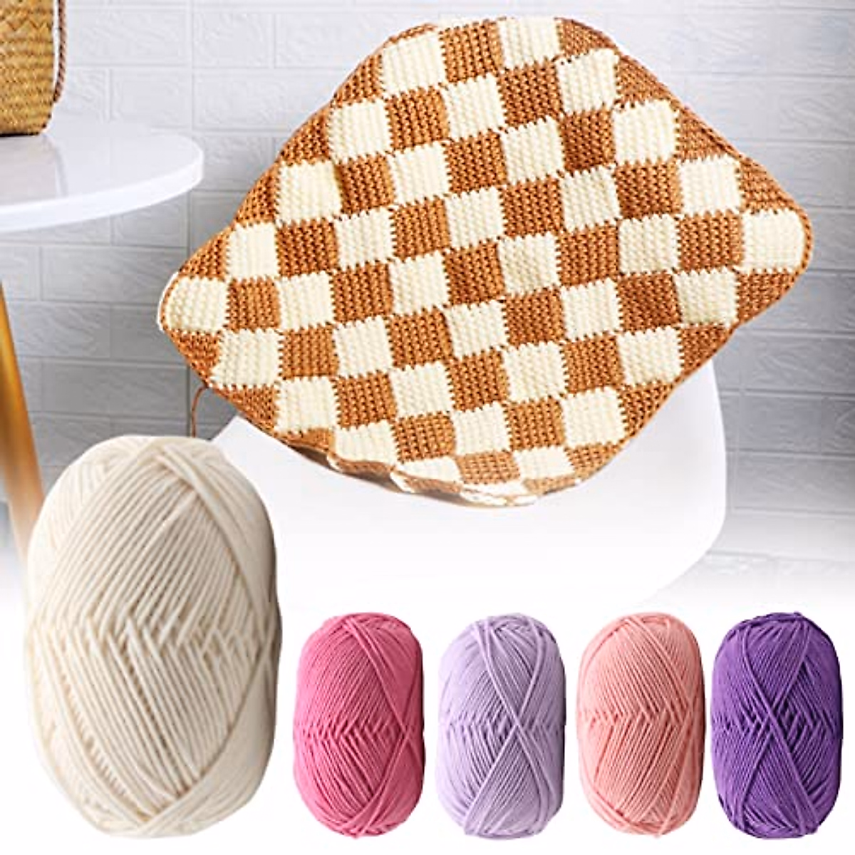 cdar Wool Yarn,Soft Yarn,Ease Thick & Quick Bulky Yarn, ,Heavenly Soft and Perfect for Knitting and Crocheting Green