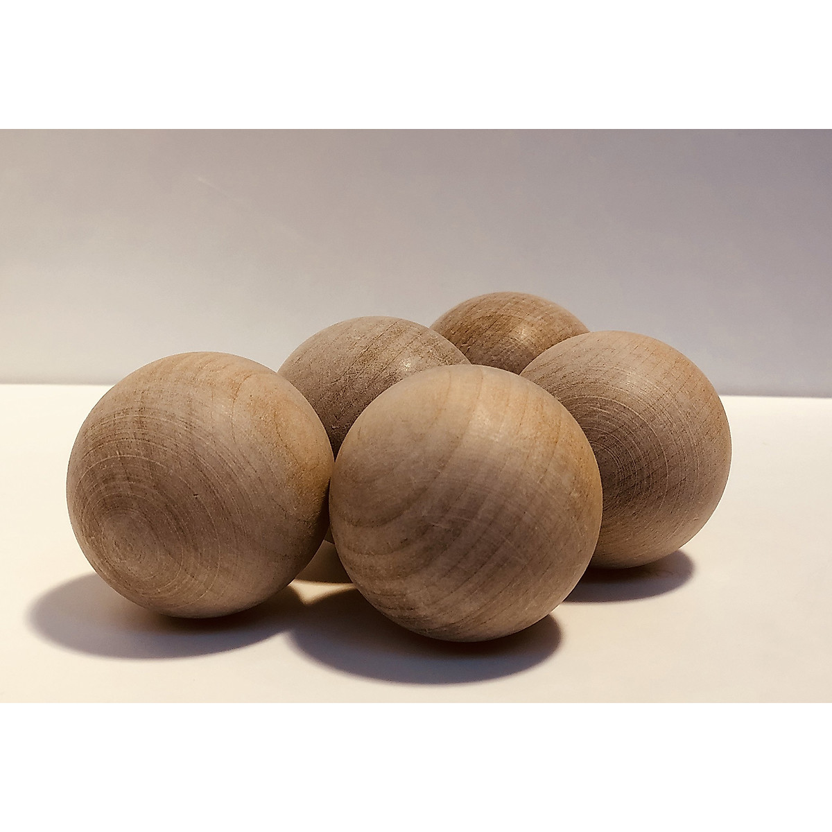 Hockey Revolution Swedish Stickhandling Balls 5-Pack - Hardwood No-Bounce Floorball Training Equipment - for Floor Dribbling Skills, Dekes & Ball Handling Drills - 2-Inch Diameter