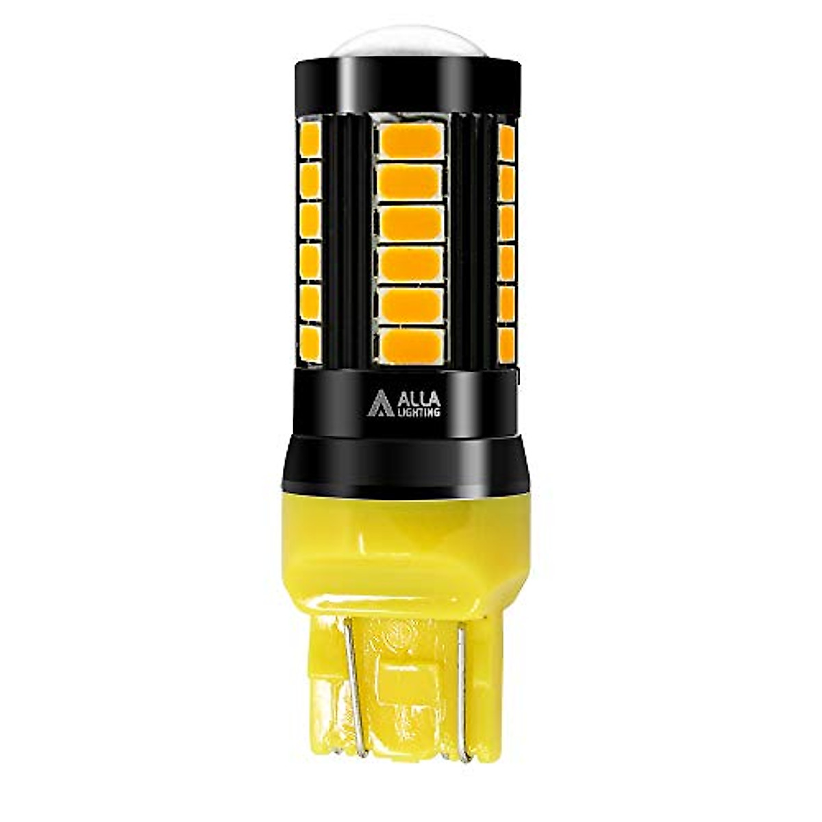 Alla Lighting 2800lm 7440 7443 LED Turn Signal Lights Bulbs, Amber Yellow T20 7440NA 7444NA 7442NAK WY21W 7443NA 992 Blinker Lamps Replacement Xtreme Super Bright 12V 5730 33-SMD Dual Filament