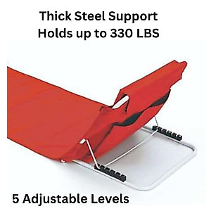 Leiky Life Portable Foldable Adjustable Waterproof Sand Resisstant Back Support Floor Pool Beach Tanning Camping Grass Lounge Chaise Chair