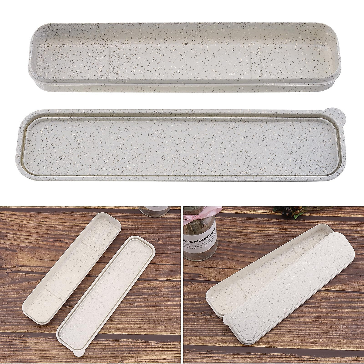 OriGlam Portable Flatware Box Travel Tableware Storage Box, Travel Case Travel Tableware Storage Box, Utensil Case Lunch Bag Flatware Box