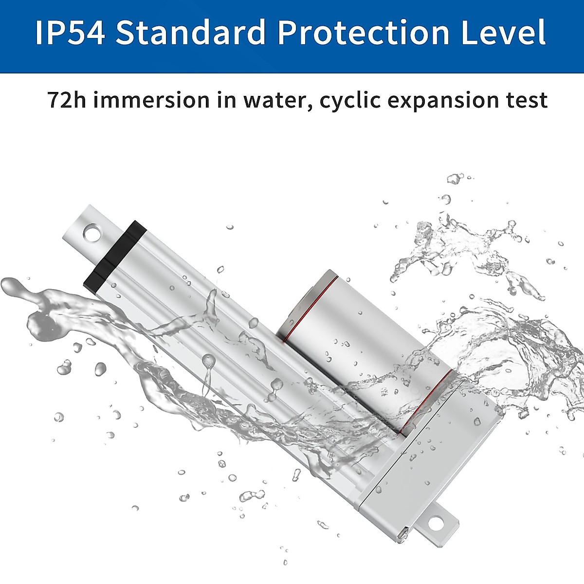 Stroke 250mm 100N 10 Inch Stroke Linear Actuator 12V Force 22lbs Linear Motion Actuator, Electric Actuator 2"/s Heavy Duty with Mounting Bracket