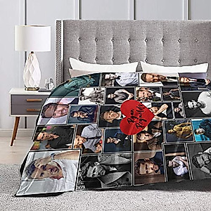 Throw Blanket Ultra-Soft Cozy Throw Blanket Flannel Blankets for Couch Bed Living Room (Black, 50"X40")