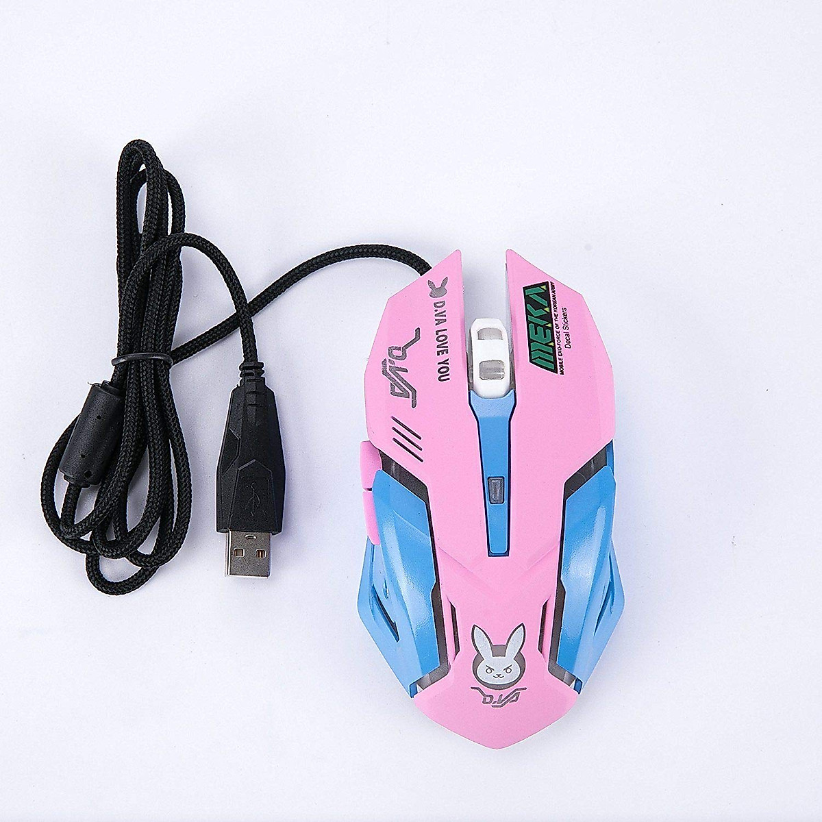 TOMLFF OW Mouse Breathing LED Backlit Gaming Mouse Genji Reaper Wired USB Computer Mouse for PC& Mac E-Sports Gamers