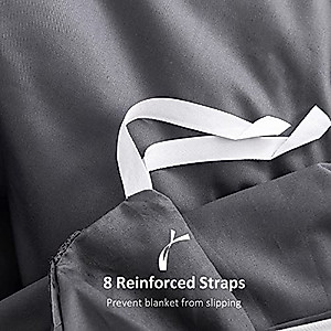 Syrinx Weighted Blanket Cover Cooling Queen Size 60"x80" Dark Grey (Comfortable and Breathable Fabric)