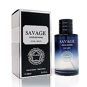 META-BOSEM Savage Extrait De Parfum Natural Spray Cologne for Men, Wonderful Fragrance Gift, Masculine Scent, for all Skin Types, 3.4 Fluid Ounce/100 Ml