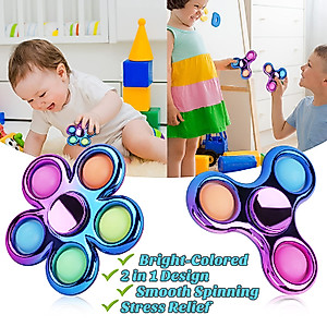 Jawhock 3 Pack Pop Fidget Spinner, Ideal Stress Relief Toys Adult Stress Relief Spinner Relief Gift Bag Stuffed Return Gift Birthday Party Gift Classroom Carnival for Kids Boys Girls