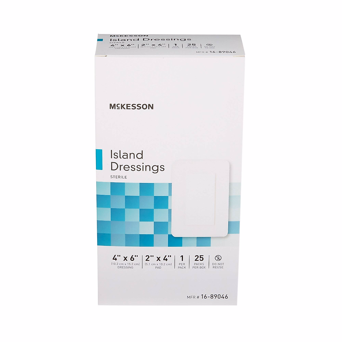 McKesson Island Dressing, Sterile, Polypropylene/Rayon, 4 in x 6 in, 25 Count, 1 Pack